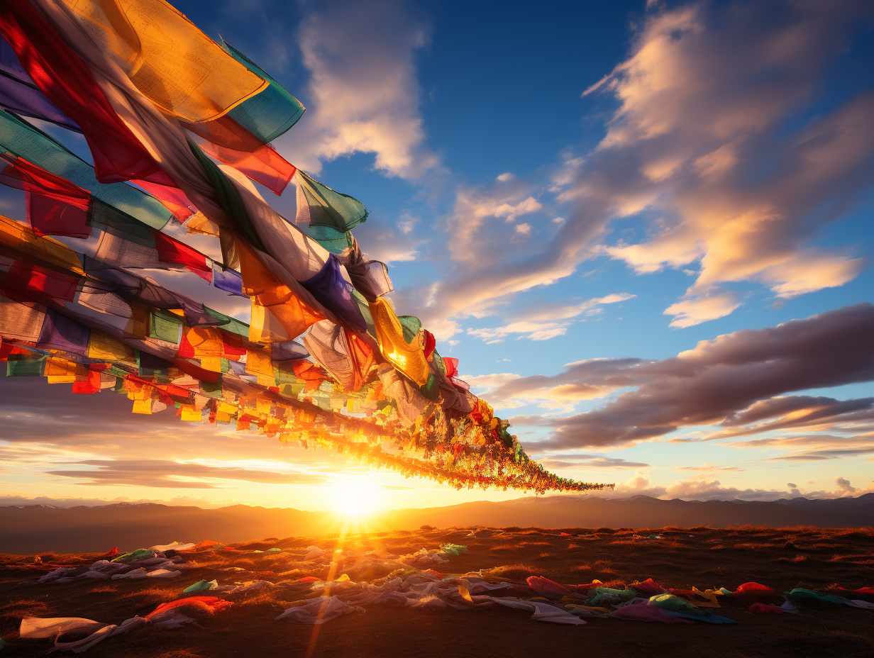 Colors of Blessings: Discover the Power of Tibetan Prayer Flags – The ...