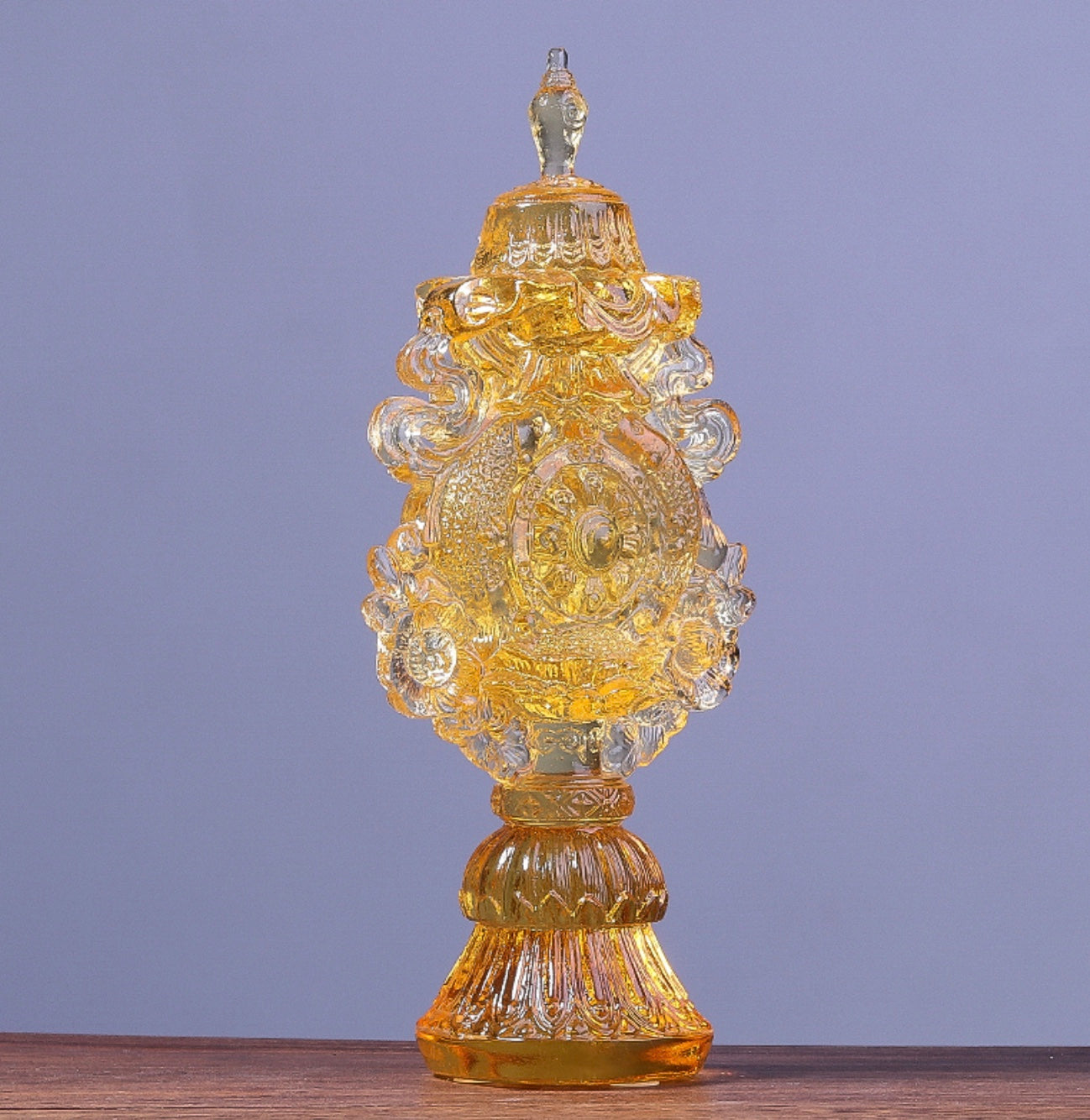 Ancient Craftsmanship LiuLi Glass Eight Auspicious Symbols Buddhist ...
